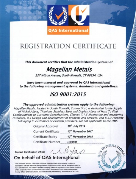 ISO Certification | QAS International Approval | ISO 9001: 2015